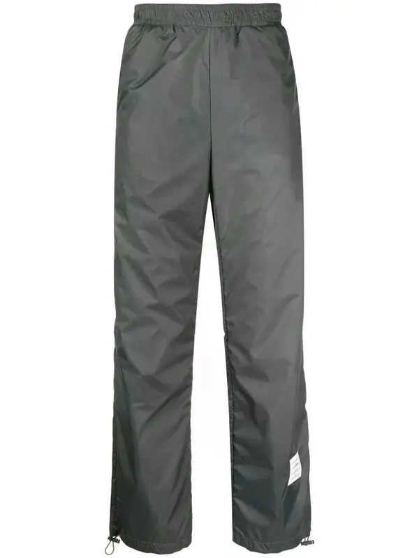 Thom Browne Logo-patch Sheer-ripstop Track Pants - Grey