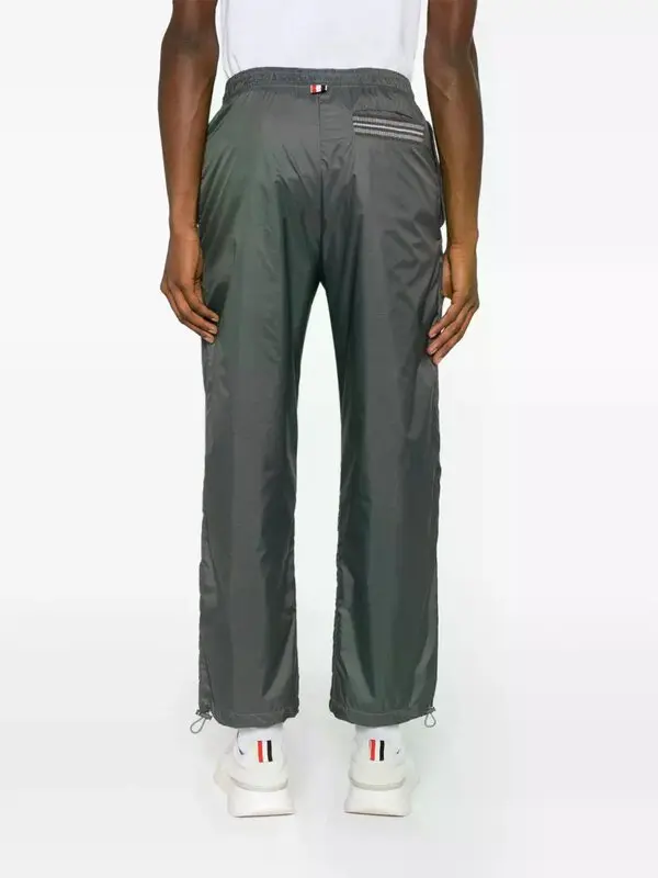 Thom Browne Logo-patch Sheer-ripstop Track Pants - Grey