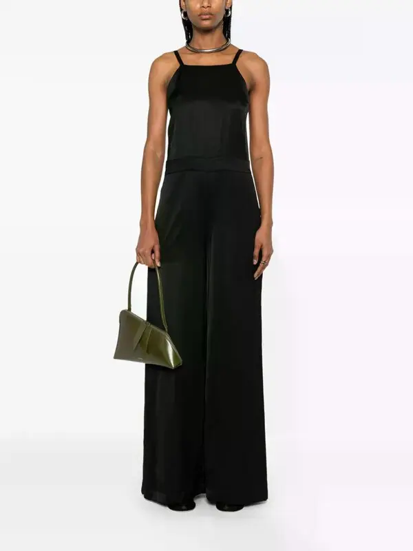 Andrea Ya'aqov Satined Wide-leg Jumpsuit