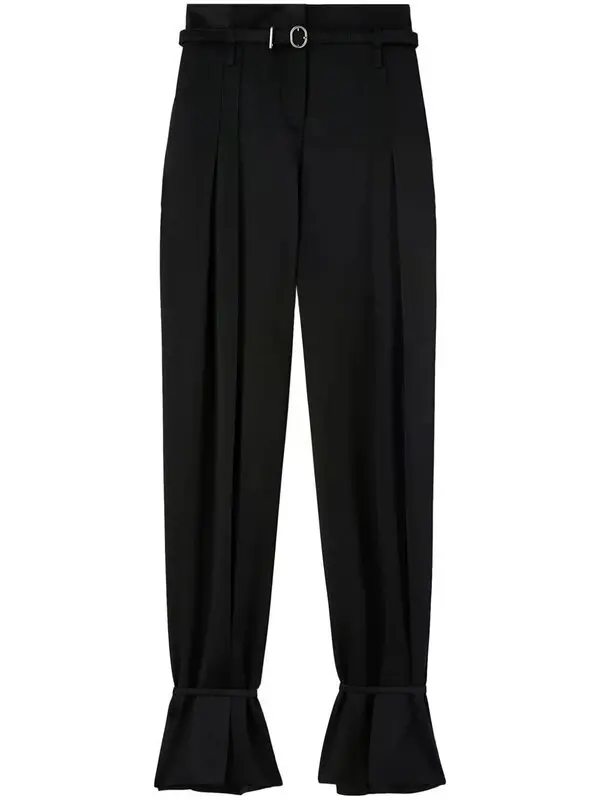 JIL SANDER Belted Ankle-tie Tailored Trousers