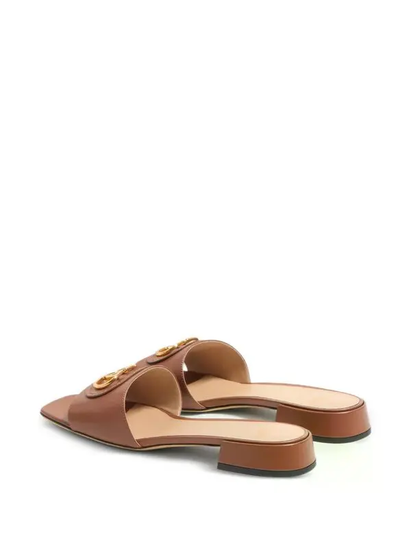 Valentino Garavani Vlogo Signature Slide Sandals In Calfskin