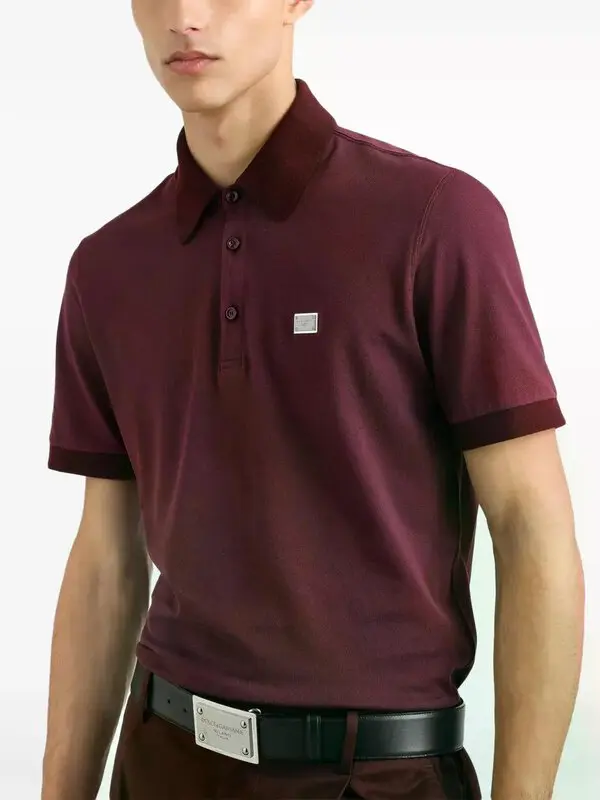 Dolce & Gabbana Logo-plaque Polo Shirt