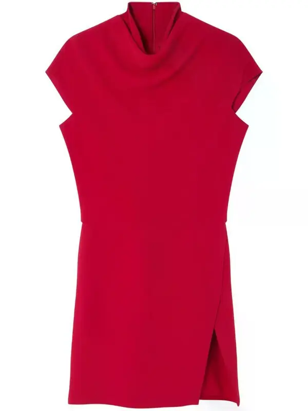 Versace Draped Front-slit Mini Dress