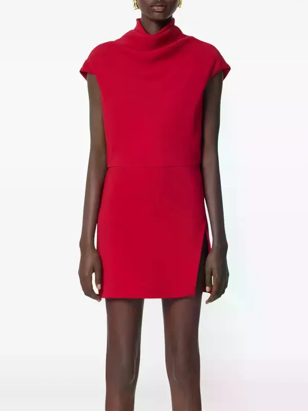Versace Draped Front-slit Mini Dress
