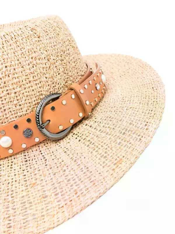 MAISON MICHEL Virginie Decorative Belt Fedora Hat