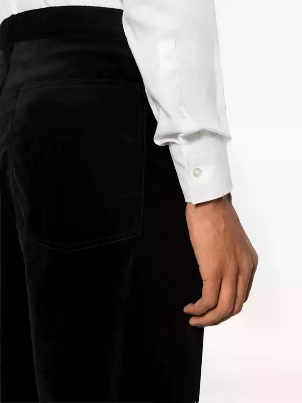 Comme Des Garçons Straight-leg Velvet Trousers