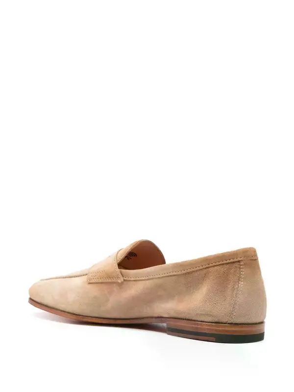 Santoni Suede Penny Loafers