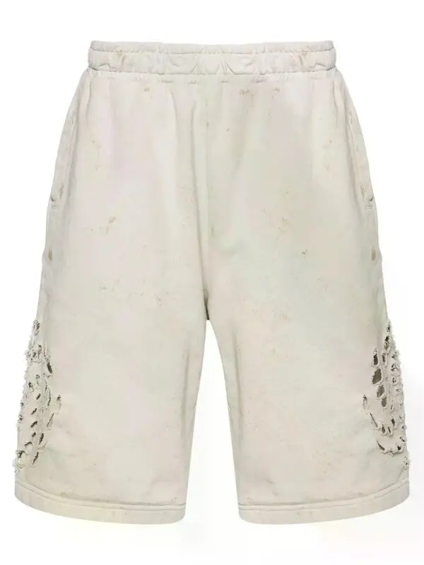 44 LABEL GROUP Trip Distressed Shorts - Grey