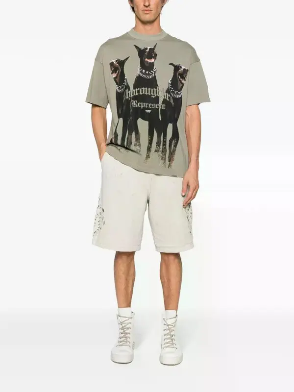 44 LABEL GROUP Trip Distressed Shorts