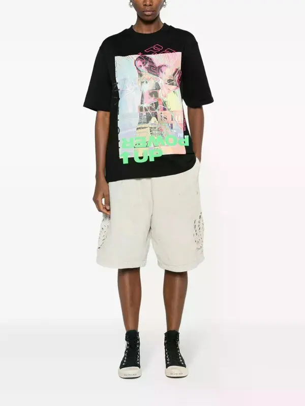 44 LABEL GROUP Trip Distressed Shorts