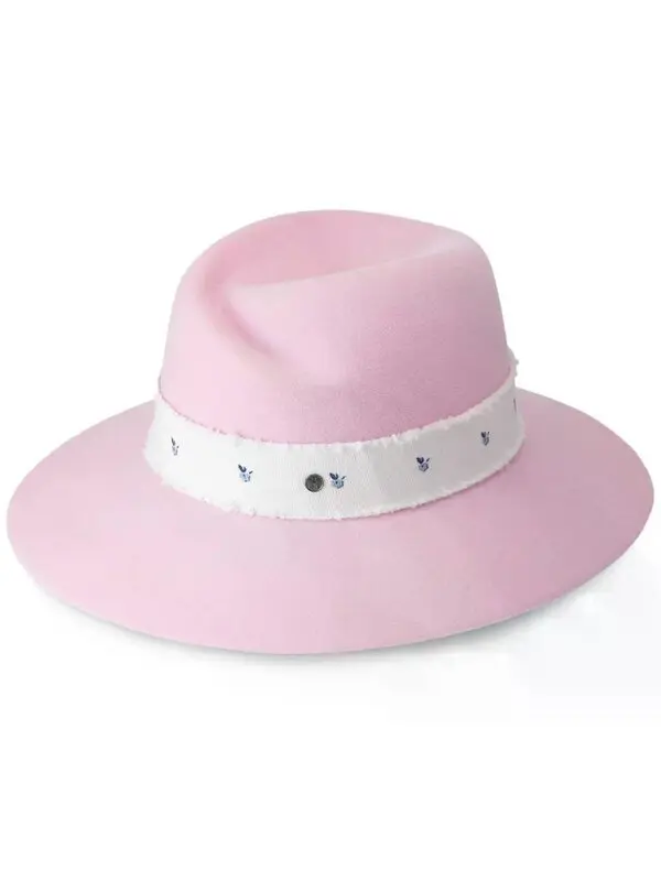 MAISON MICHEL Virginie Fedora Hat - Pink