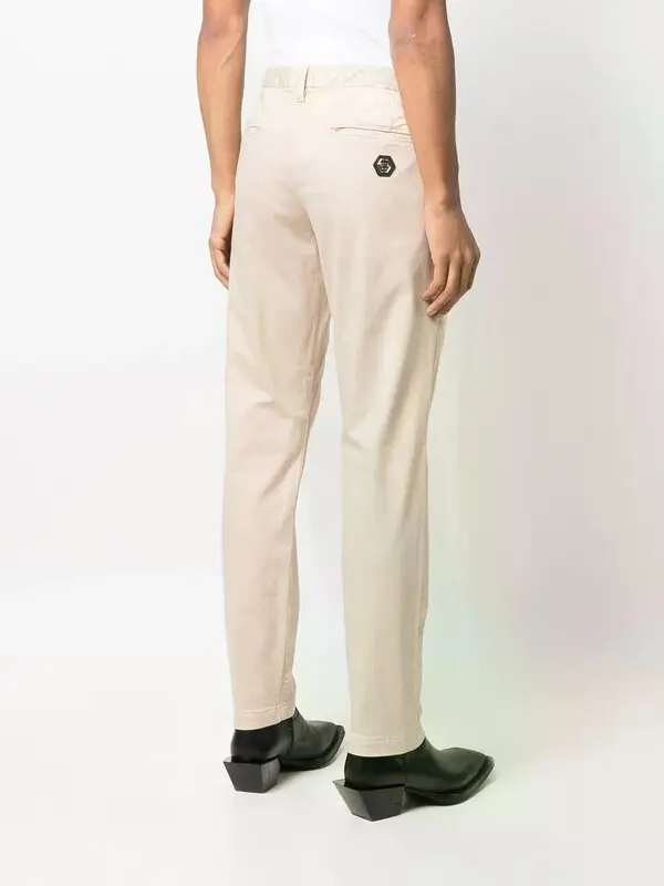 Philipp Plein Hexagon-patch Slim-fit Chinos