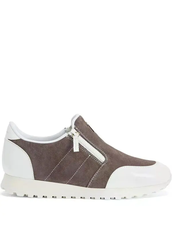 GIUSEPPE ZANOTTI Ilde Run Double-zip Low-top Sneakers - Grey