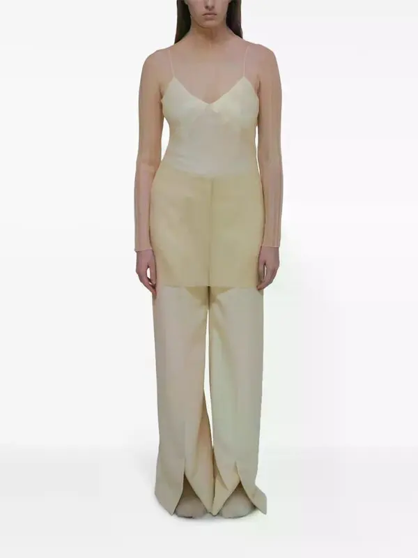 Rosetta Getty Sheer Plissé Dress
