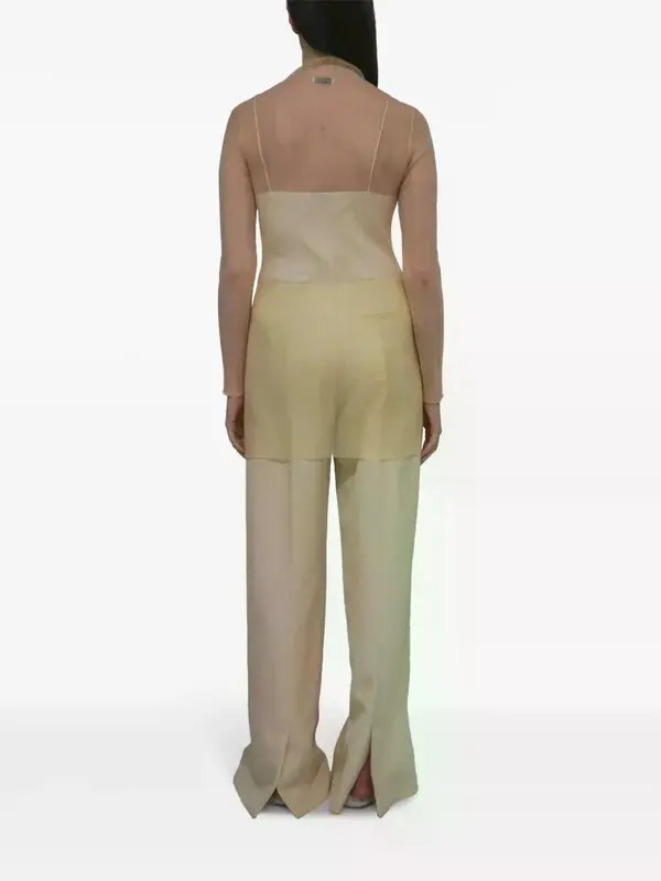 Rosetta Getty Sheer Plissé Dress