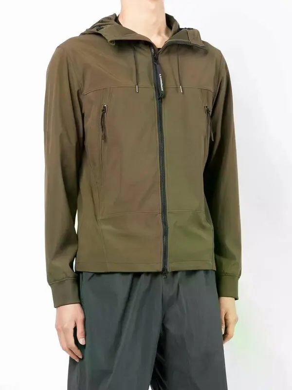 C.P. COMPANY Zip-pockets Zip-up Hooded Jacket - Green