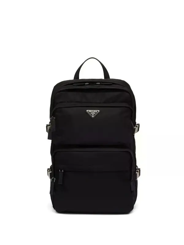 Prada Re-nylon And Saffiano Leather Backpack - Black