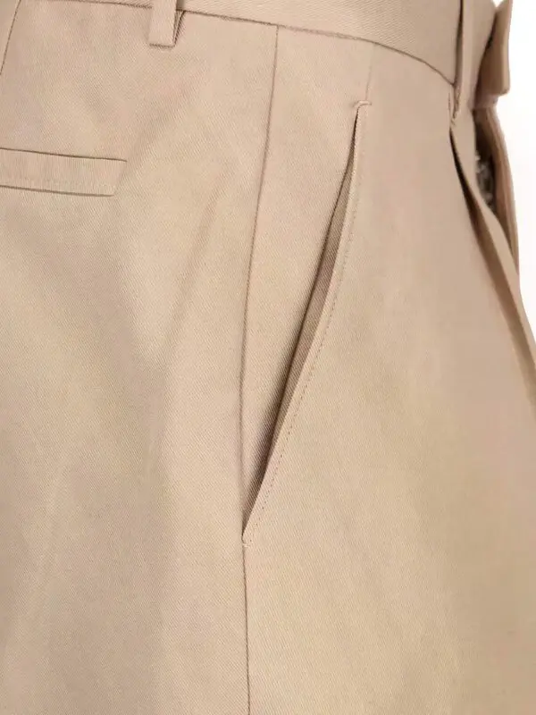 Zegna Pressed Crease Tailored Trousers - Neutrals