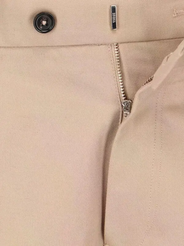 Zegna Pressed Crease Tailored Trousers - Neutrals