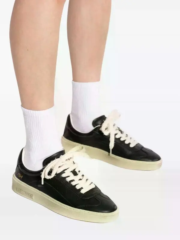 Dsquared2 Perforated Leather Lace-up Sneakers - Black