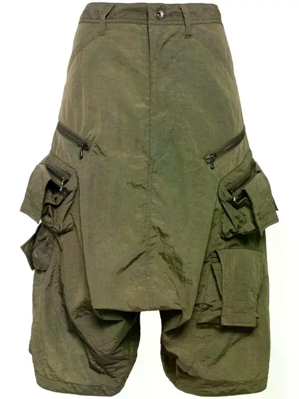 JULIUS Mid-rise Drop-crotch Cargo Shorts