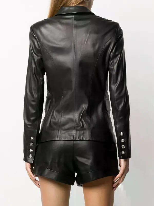 Philipp Plein Crystal-embellished Double-breasted Jacket