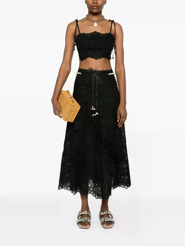 Zimmermann Rhiannon Embroidered Crop Top