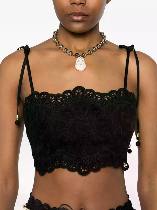 Zimmermann Rhiannon Embroidered Crop Top