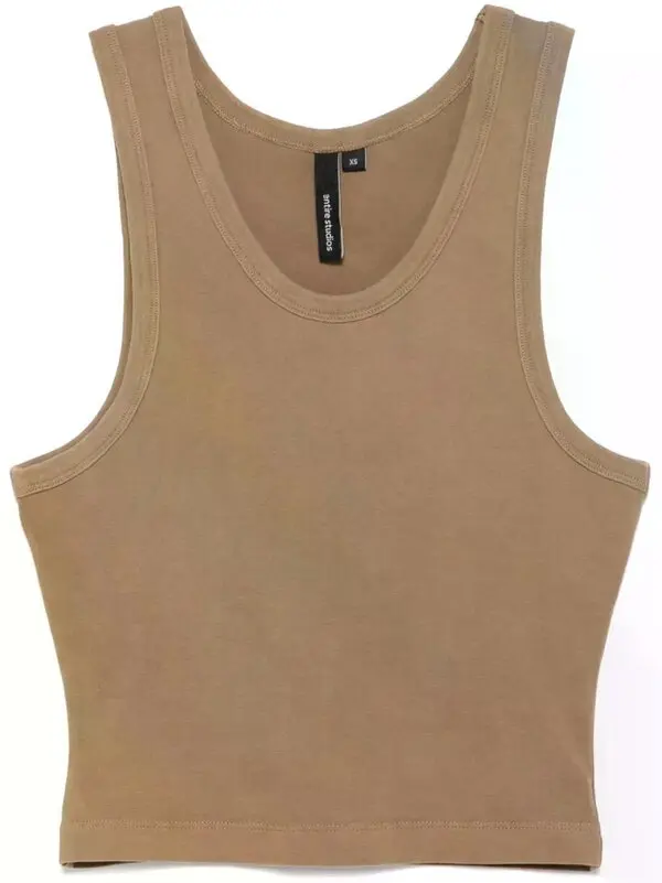 ENTIRE STUDIOS Cropped Tank Top - Green