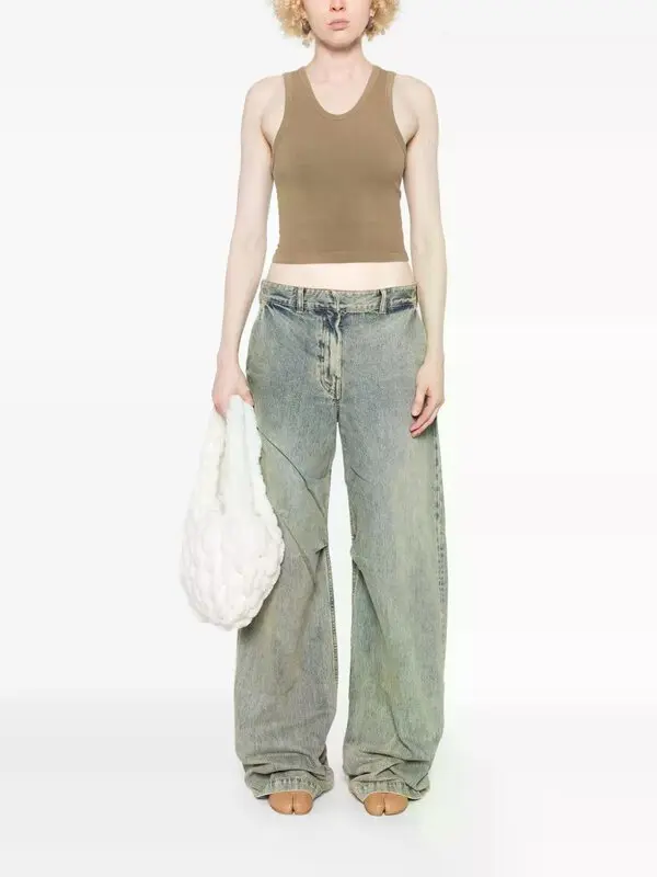 ENTIRE STUDIOS Cropped Tank Top - Green
