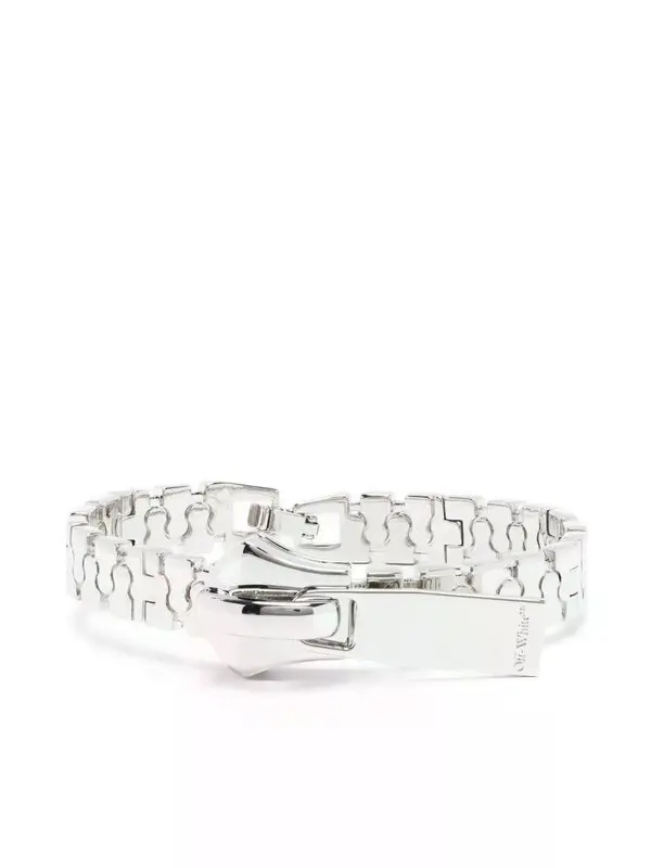 Off-White Oversize Zip Bracelet - Silver