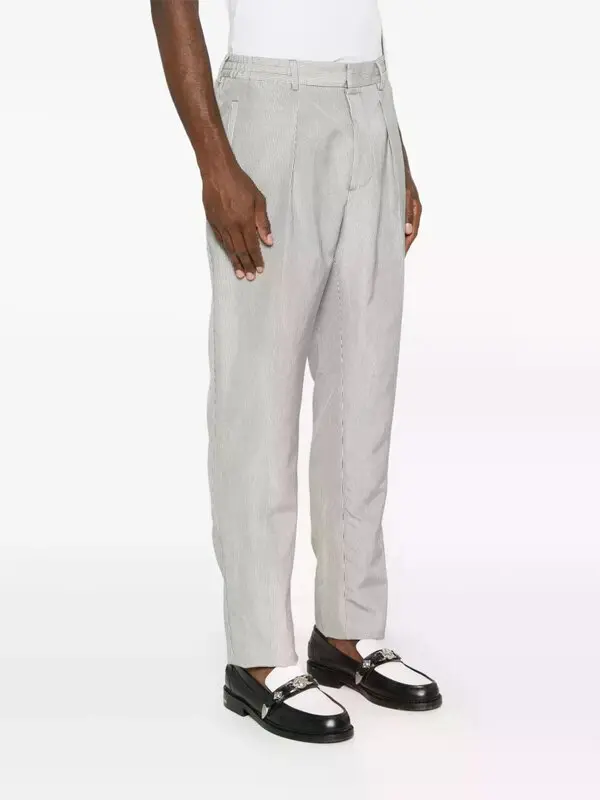 Fendi Tapered Leg Striped Trousers - Grey
