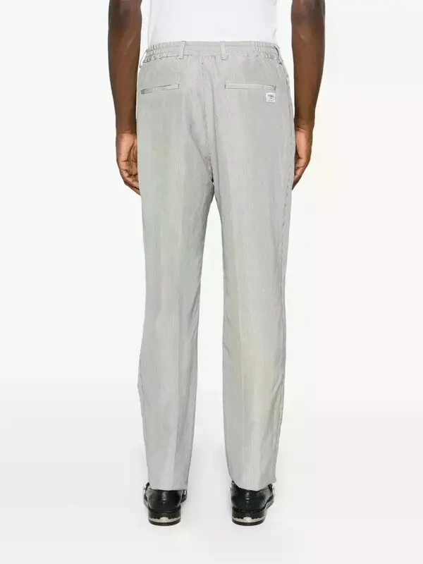 Fendi Tapered Leg Striped Trousers - Grey