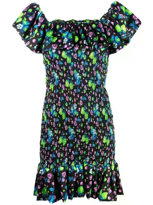 MSGM Berries Jacquard Mini Dress