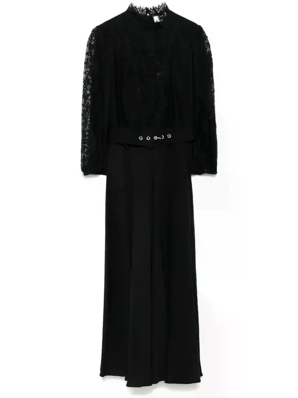 NISSA Lace-detailed Midi Dress