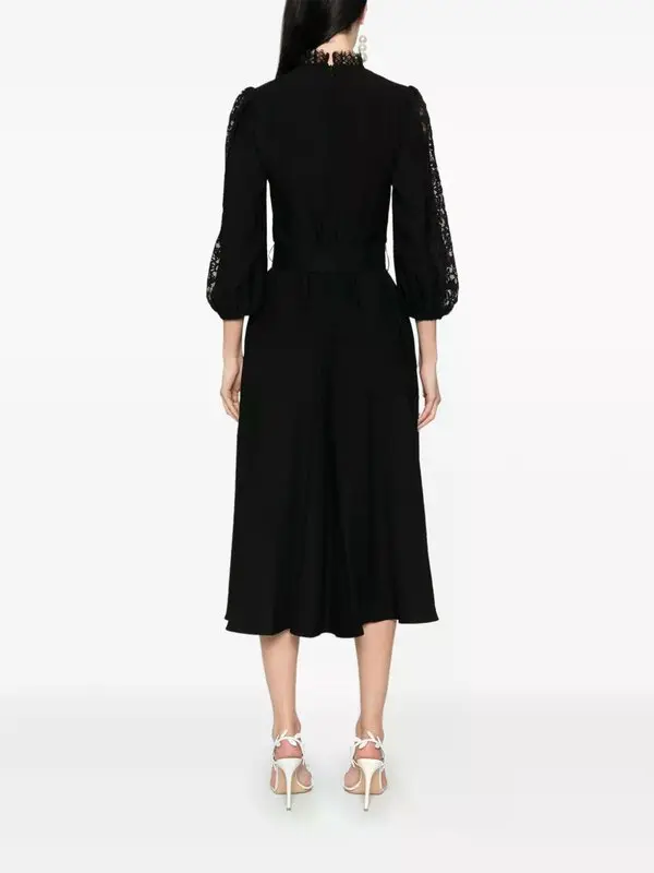 NISSA Lace-detailed Midi Dress