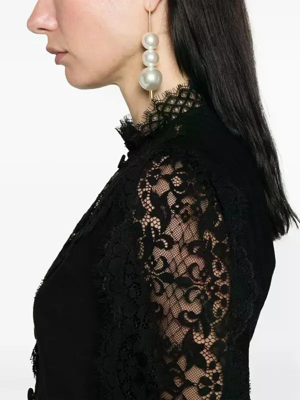 NISSA Lace-detailed Midi Dress