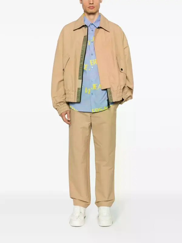 Versace Logo-patch Bomber Jacket