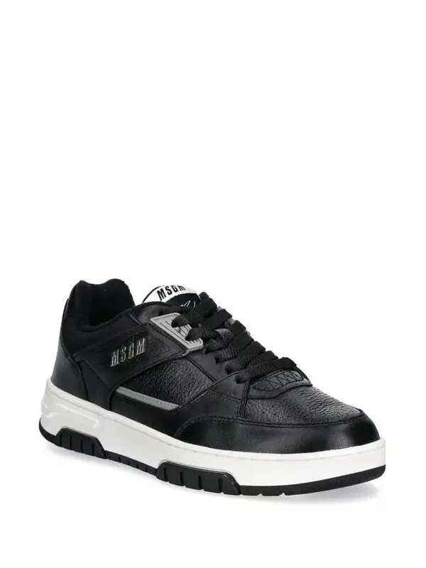 MSGM Logo-patch Sneakers - Black