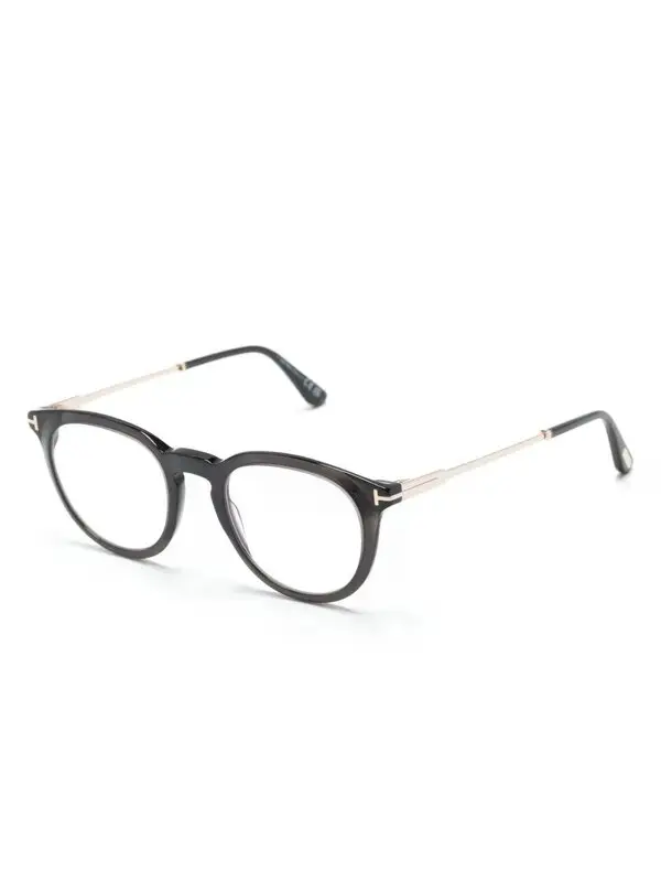 TOM FORD Logo-engraved Round-frame Glasses