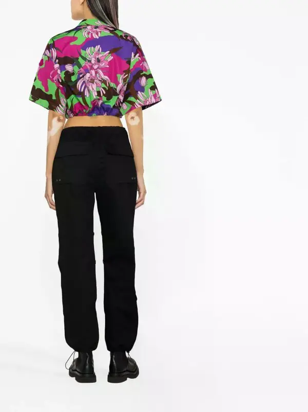 Moncler Floral-print Cropped Shirt