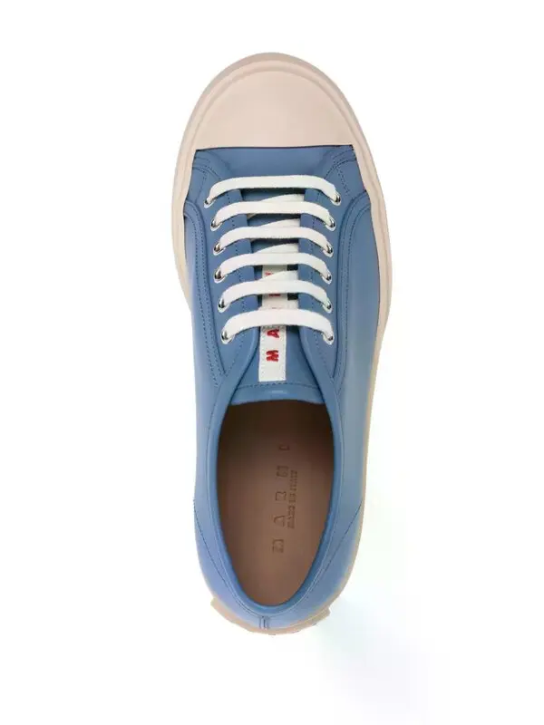 Marni Pablo Lace-up Leather Sneakers - Blue