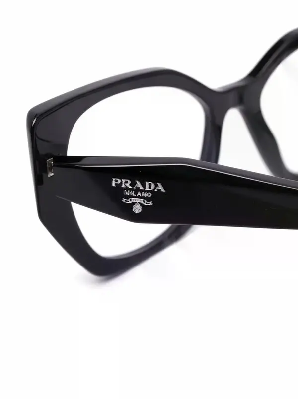 Prada Cat-eye Frame Logo-embossed Glasses