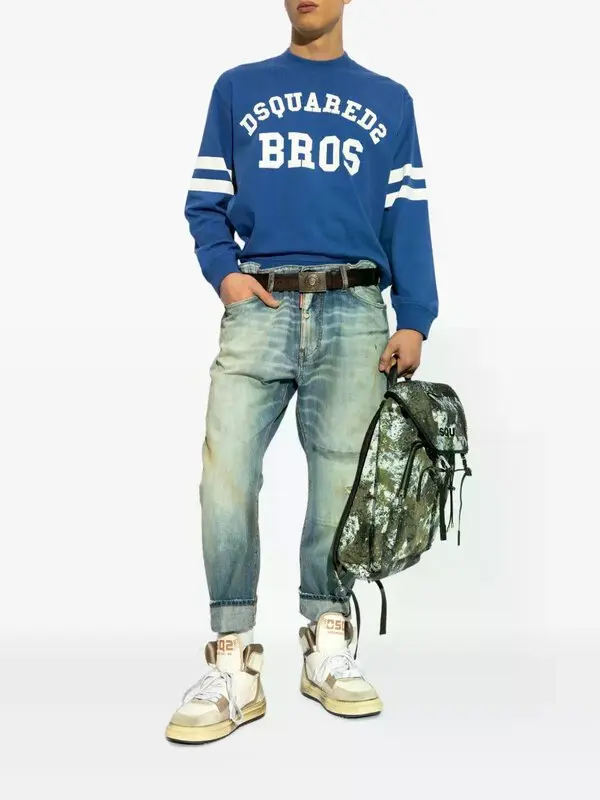 Dsquared2 Logo Print Crewneck Sweatshirt - Blue