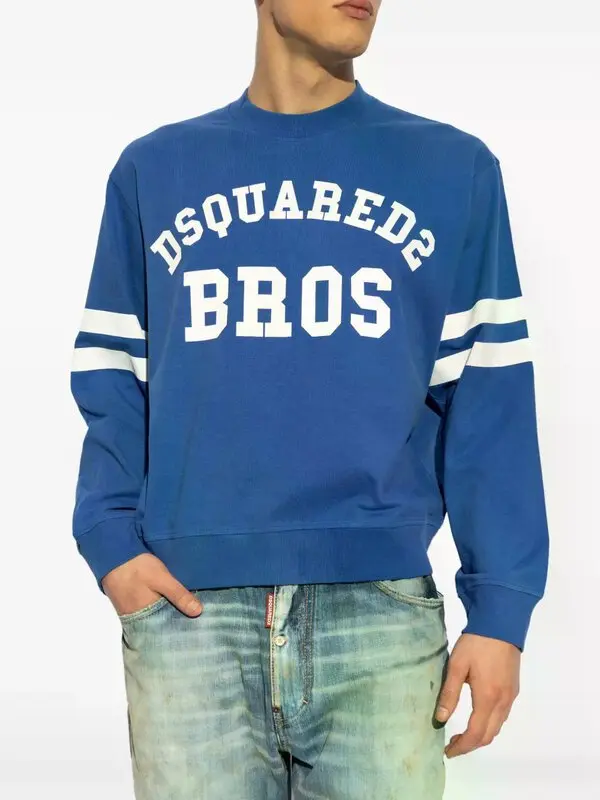 Dsquared2 Logo Print Crewneck Sweatshirt - Blue