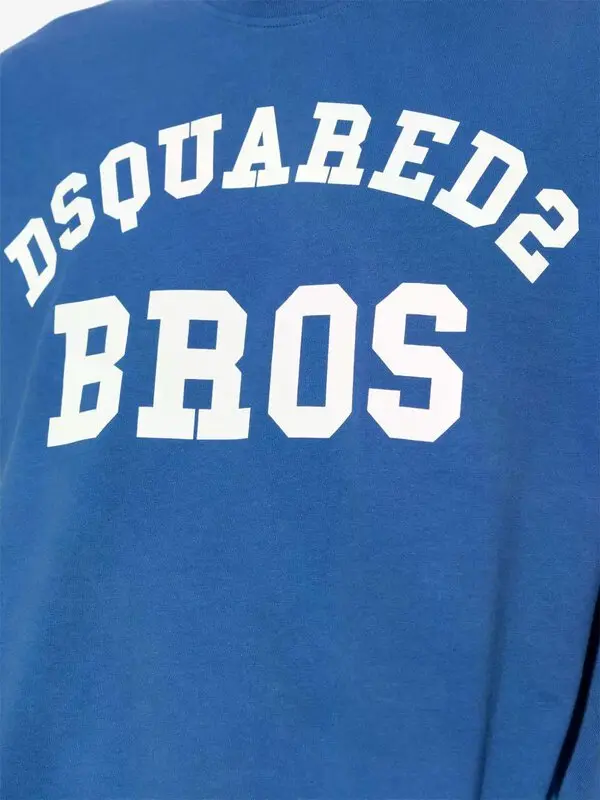 Dsquared2 Logo Print Crewneck Sweatshirt - Blue