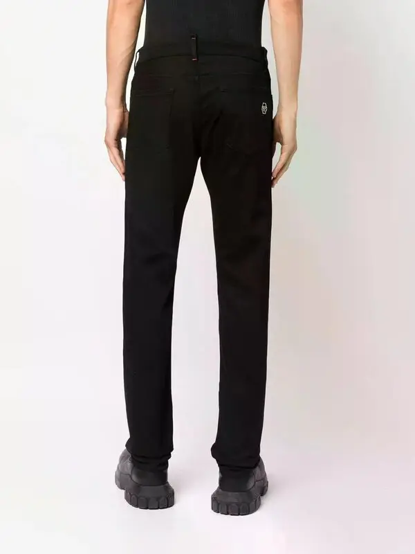 Philipp Plein Embroidered Logo Straight-leg Jeans