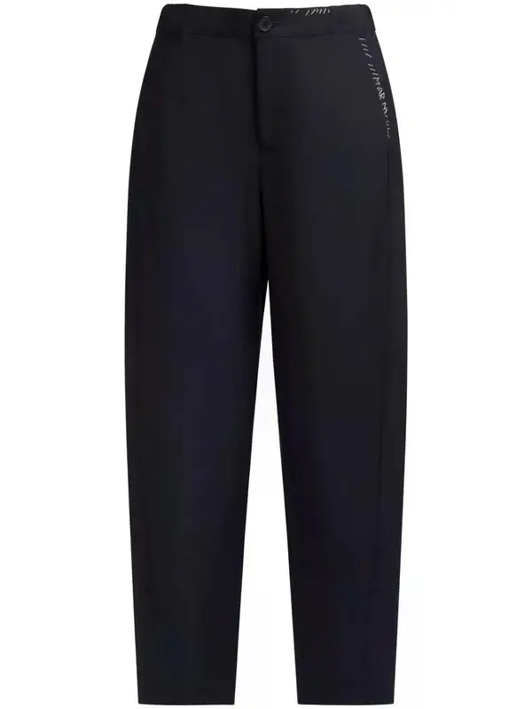 Marni Logo-embroidered Tapered Trousers