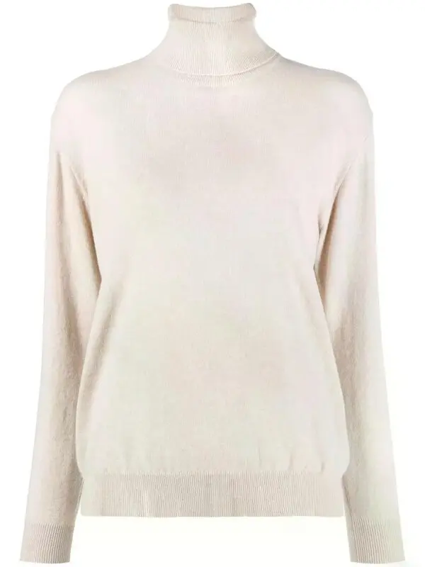 Brunello Cucinelli Roll-neck Cashmere Jumper - Neutrals