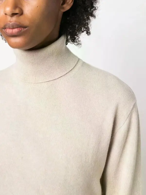 Brunello Cucinelli Roll-neck Cashmere Jumper - Neutrals